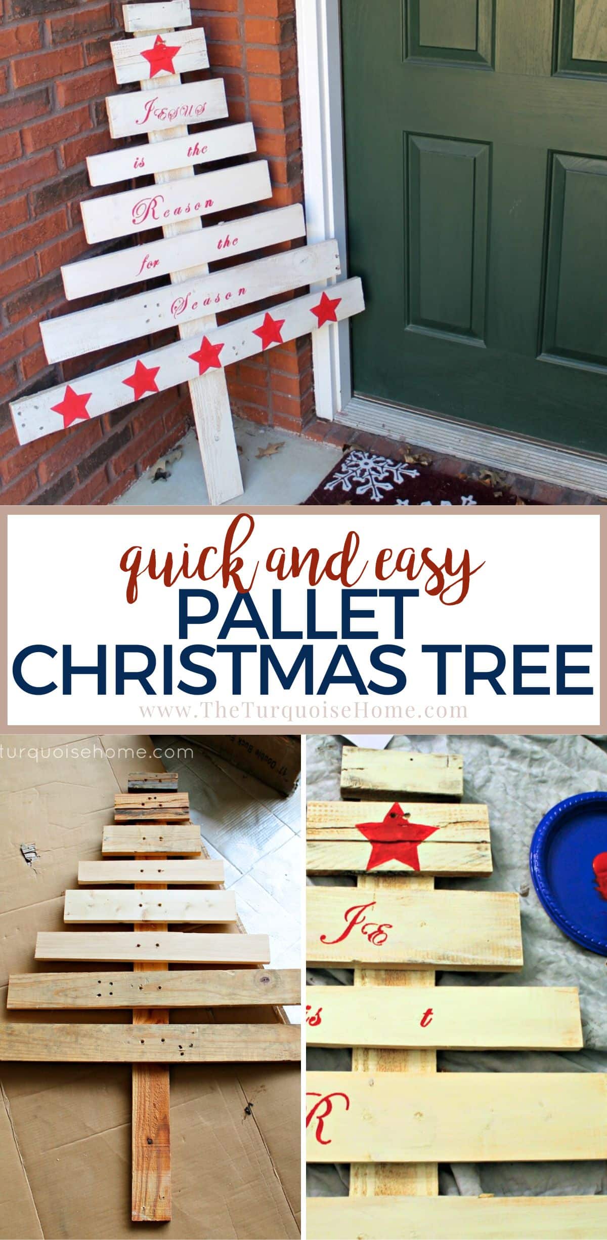 DIY Pallet Christmas Tree (Easy last minute Christmas craft)
