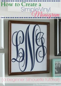 How to Create a Simple Vinyl Monogram {Silhouette Tutorial}