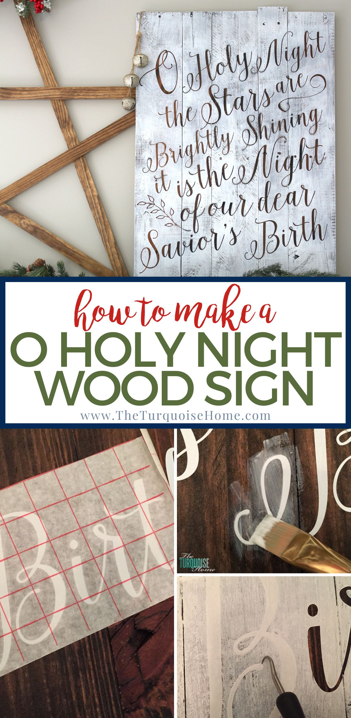 DIY O Holy Night Sign - The Turquoise Home