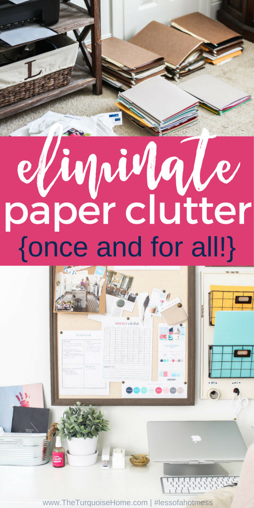 The Two Rules to Eliminate Paper Clutter for Good! - The Turquoise Home