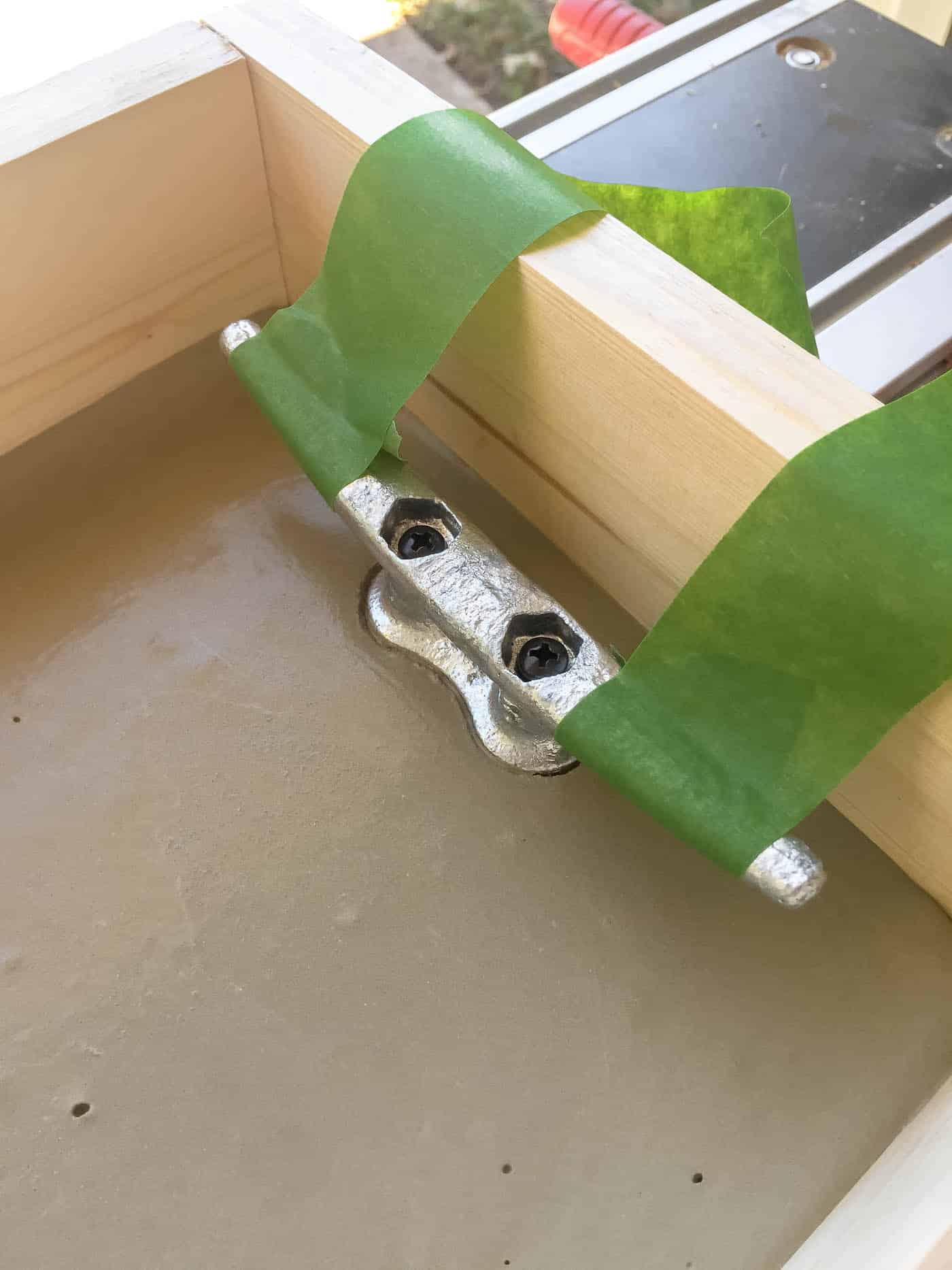 DIY Concrete Tray with Dock Cleat Handles - The Turquoise Home