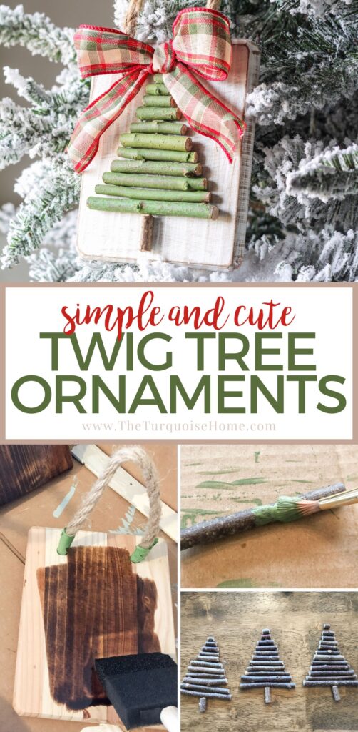 DIY Twig Christmas Tree Ornament - The Turquoise Home