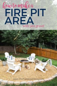 DIY Fire Pit Area with Pea Gravel - The Turquoise Home