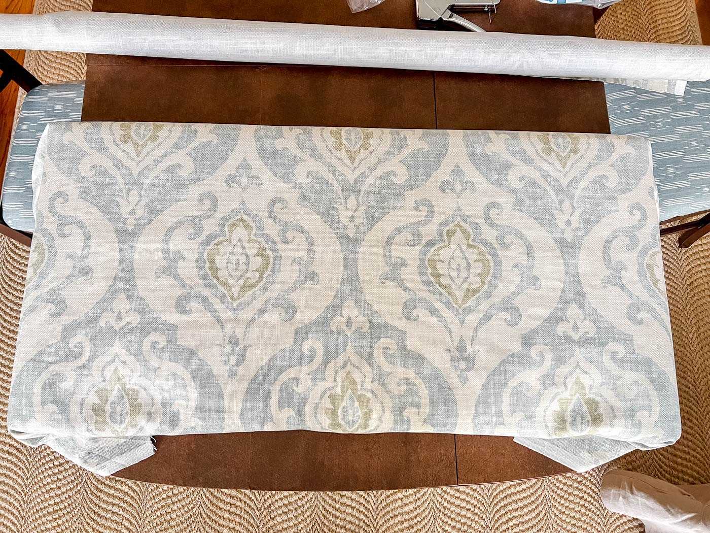 DIY Window Cornice Board with Fabric - The Turquoise Home