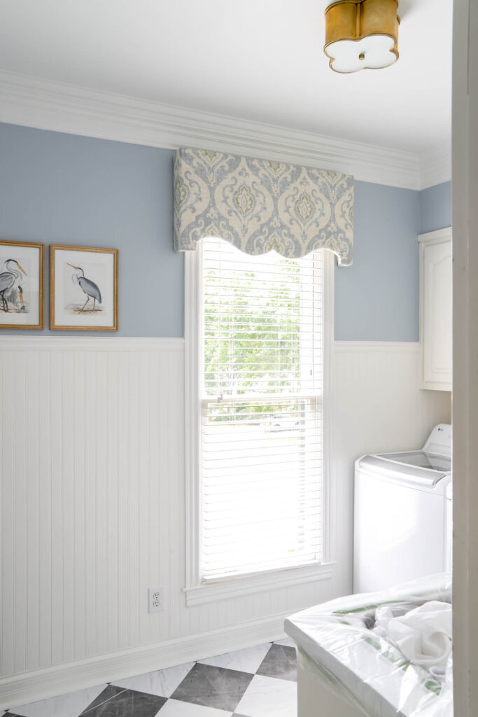 DIY Window Cornice Board with Fabric - The Turquoise Home