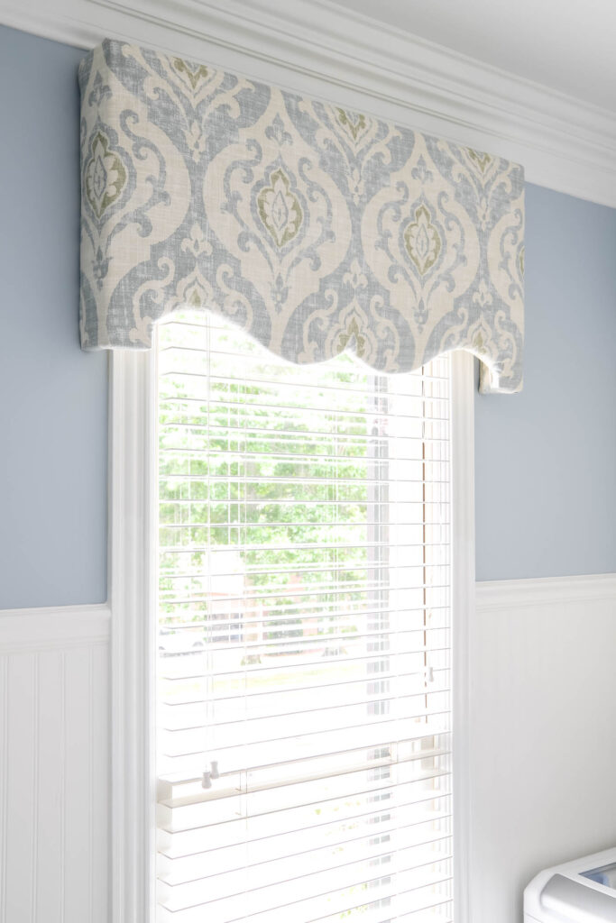 DIY Window Cornice Board with Fabric - The Turquoise Home