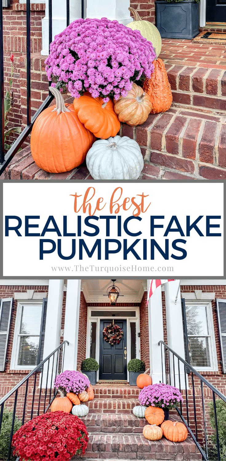 The Best Realistic Fake Pumpkins - The Turquoise Home
