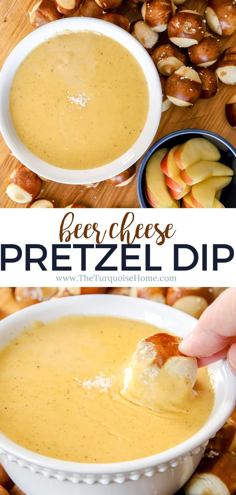 Beer Cheese Pretzel Dip - The Turquoise Home